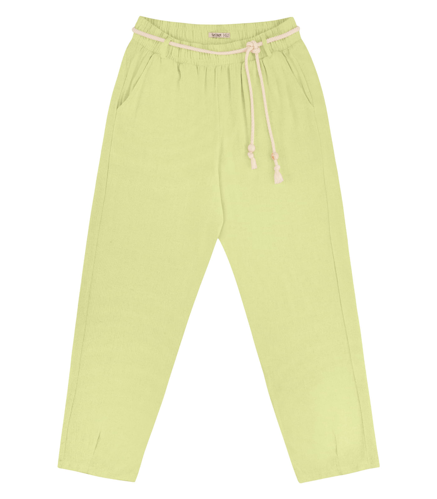 Calça Feminina Plus Size Linho Strong Secret Glam Verde