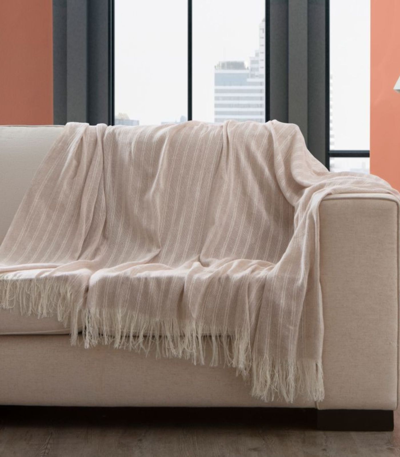 Manta Para Sofá 1,70m x 1,50m Genova Adomes Bege