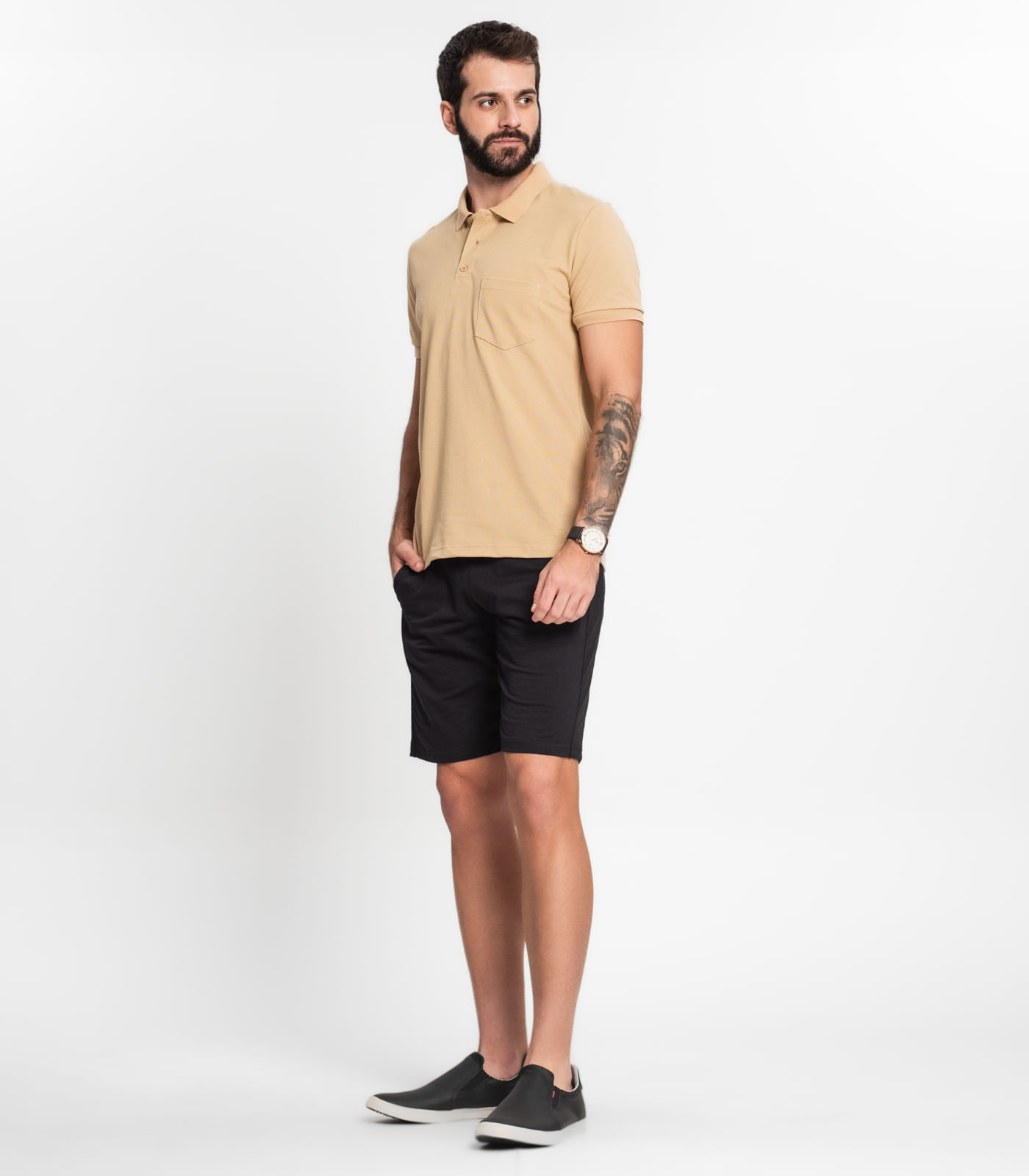 Camisa Polo Piquet Masculina Kohmar Marrom