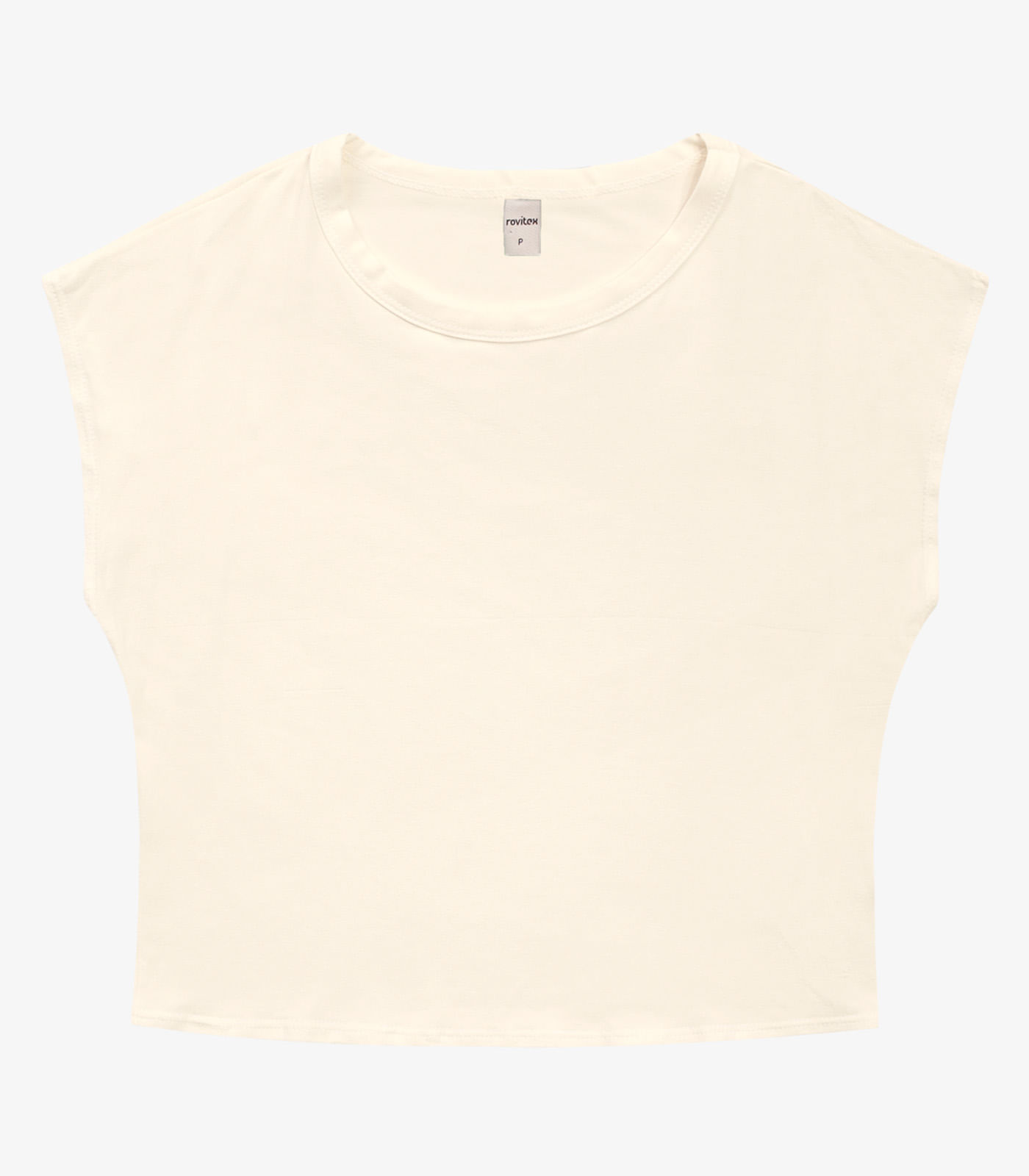 Blusa Básica Feminina Viscotorcion Rovitex Bege